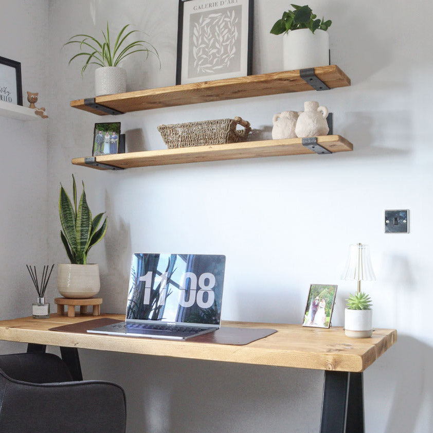 Rustic Wooden Office Shelves - Ben Simpson Furniture