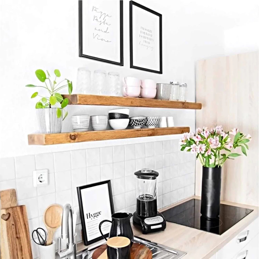 Wooden Living Room Shelves - Ben Simpson Furniture