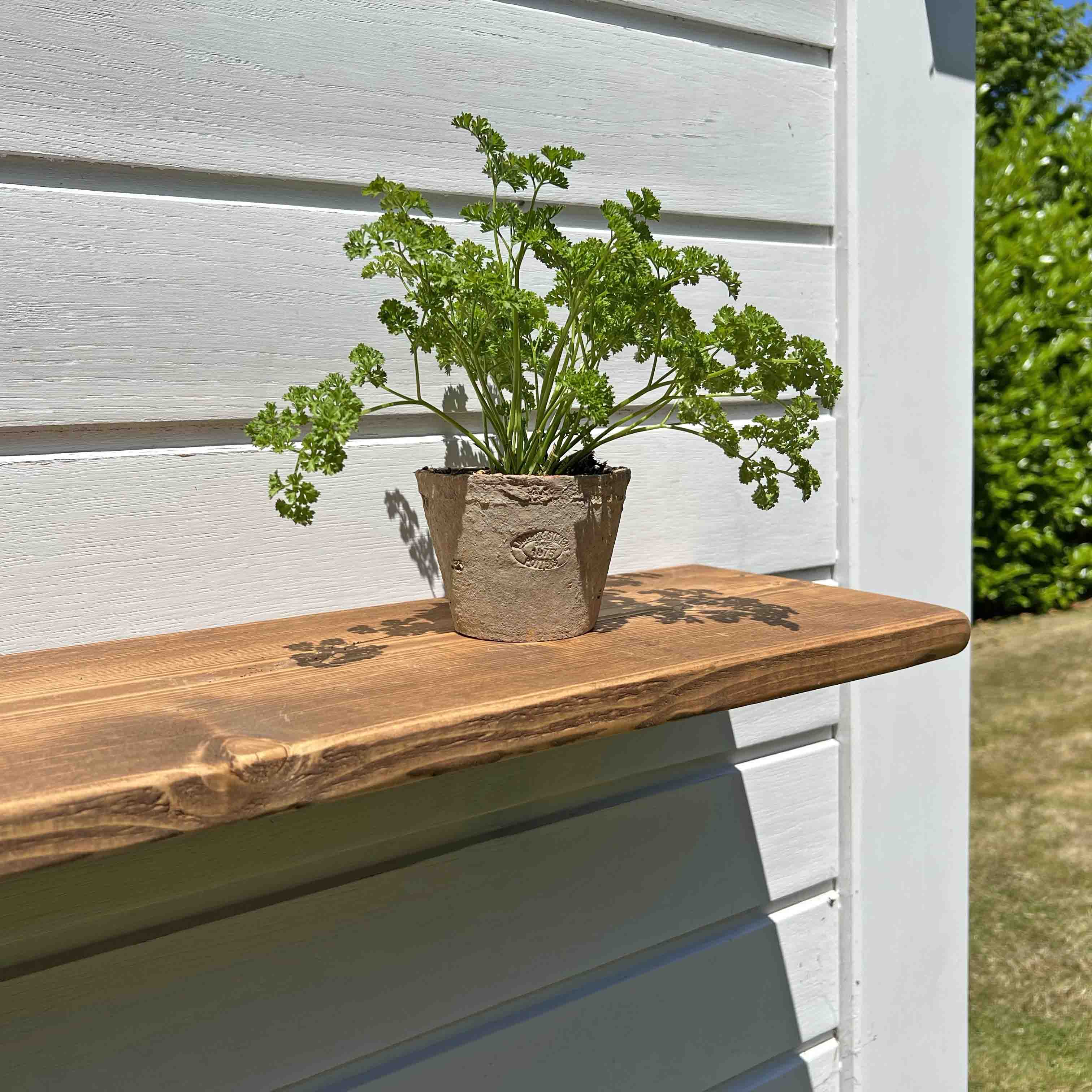 Thin Wooden Garden Floating Shelf | 22cm Depth – Ben Simpson Furniture