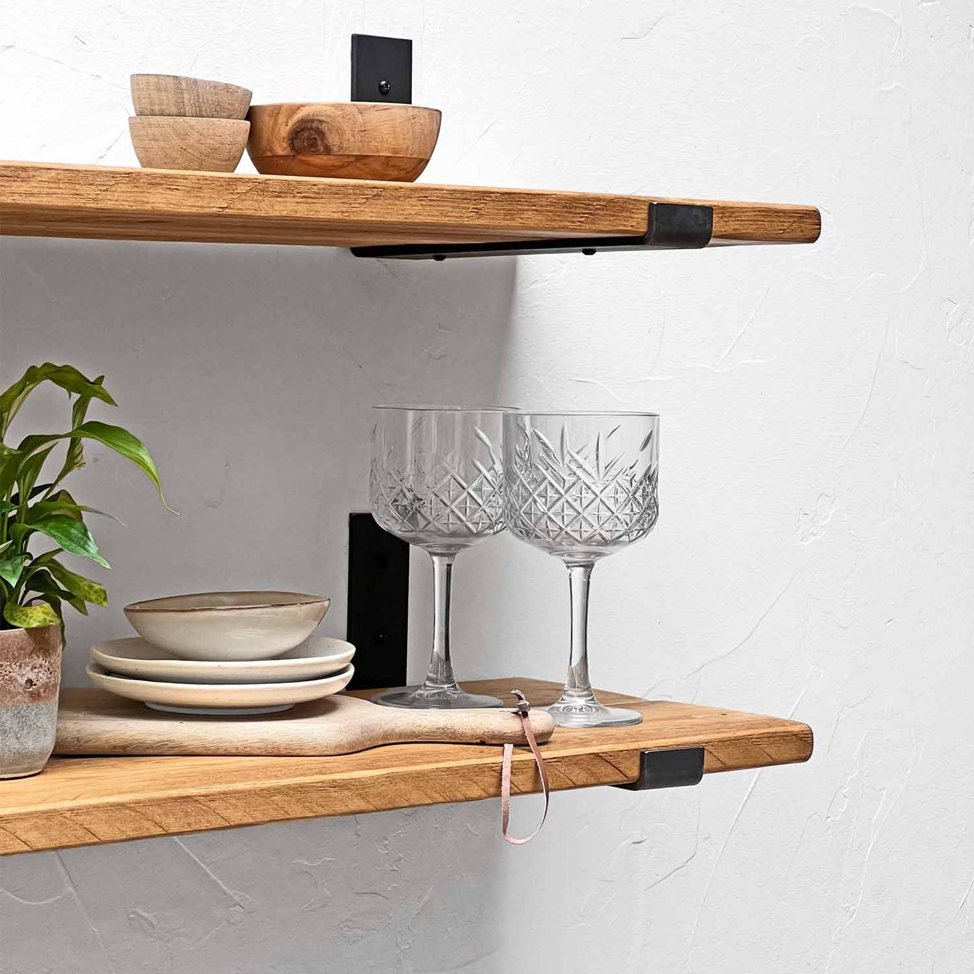 Rustic Inverted Metal Bracket Thin Shelf | 30cm Depth#N#– Ben Simpson ...
